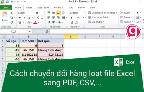 Cách chuyển nhiều file Excel sang PDF CSV tự động nhanh nhất