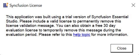 overview of syncfusion licensing errors syncfusion