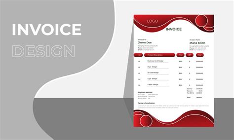 Premium Vector Professional Vector Modern Simple Invoice Design