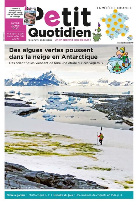 Le Petit Quotidien N°6235 Du 30 Mai 2020 à Télécharger Sur Ipad