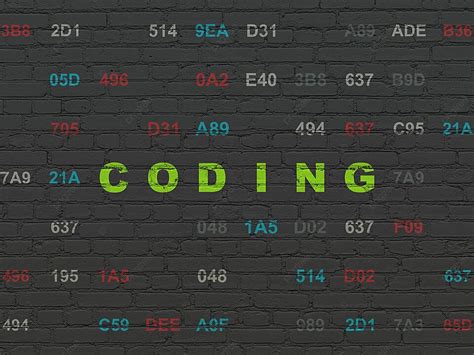 مفهوم قاعدة البيانات الترميز على خلفية جدار قاعدة بيانات Api Css صورة