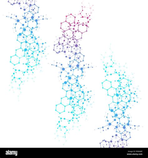 Structure Molecule And Communication Dna Atom Neurons Abstract Polygonal Structure With