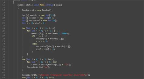 Arrays VisualStudio C Vectores Triangulares Superior Inferior Invertidos Tutorias Co