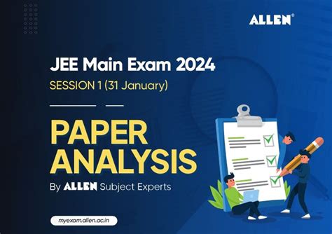 Paper Analysis For JEE Main Archives My Exam EduBlog Of ALLEN Career Institute ALLEN Blog