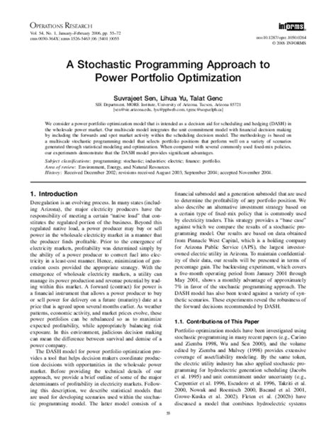 Pdf Stochastic Programming Approach To Power Portfolio Optimization