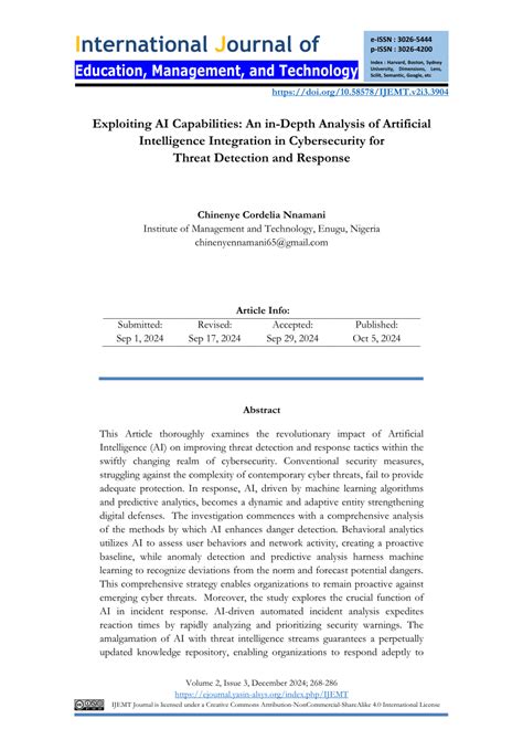 Pdf Exploiting Ai Capabilities An In Depth Analysis Of Artificial Intelligence Integration In