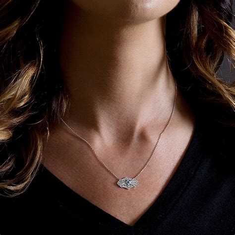 14k White Gold Fashion Diamond Necklace S1nk169sa L And L Jewelry