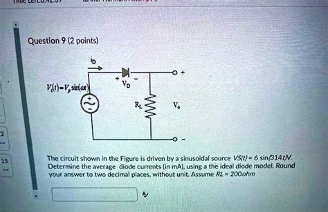 Vr V Sina The Circuit Shown In The Figure Is Driven By A