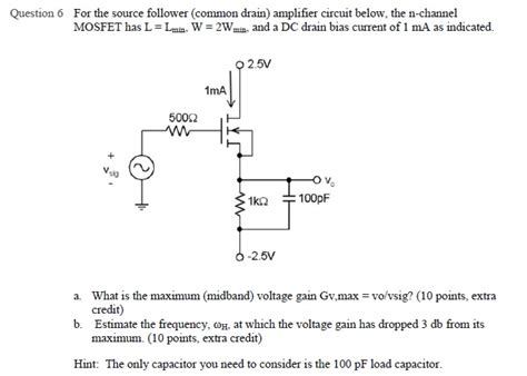 Common Drain Mosfet Amplifier Circuits
