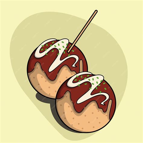 Premium Vector Kawaii Japanese Takoyaki Illustration Traditional