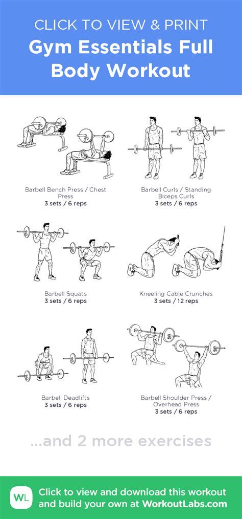 Printable Curl Bar Exercises Chart Printable Word Searches