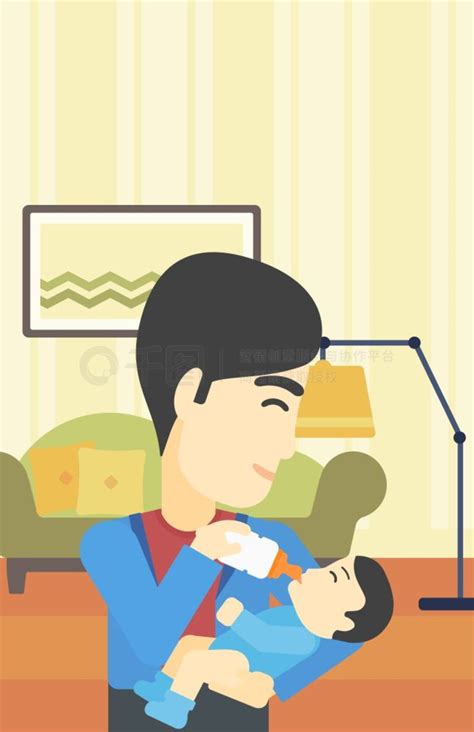 爸爸背景 温馨家庭场景父亲喂养婴儿 模板免费下载 Eps格式 647像素 编号37706748 千图网