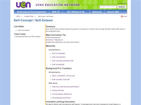 Self Concept Self Esteem Lesson Plan For 10th 12th Grade Lesson Planet