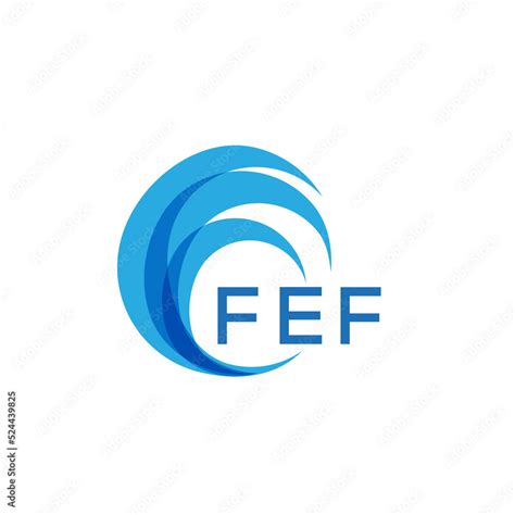 Fef Letter Logo Fef Blue Image On White Background Fef Monogram Logo