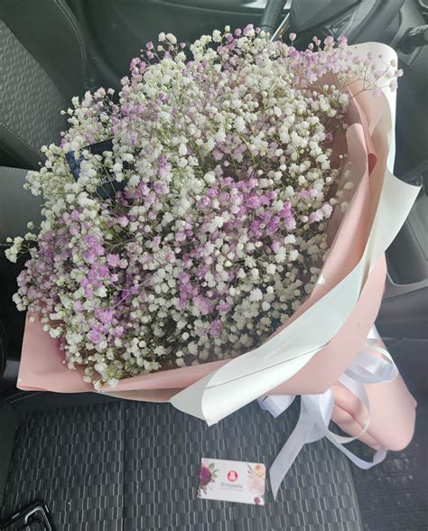 Гипсофила в букете «Сиреневый туман 63 00 Br Цветочная мастерская Флореаль