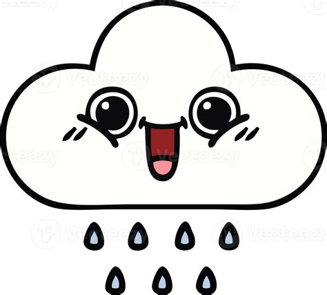 Cute Cartoon Of A Rain Cloud 45182883 Png