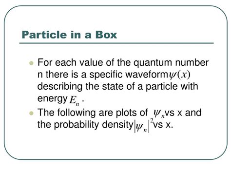 PPT Particle In A Box PowerPoint Presentation Free Download ID