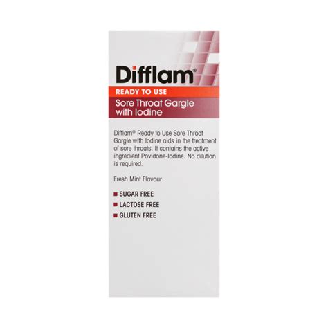 Difflam Sore Throat Gargle With Iodine Difflam