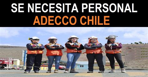 Se Necesita Personal En Adecco Chile