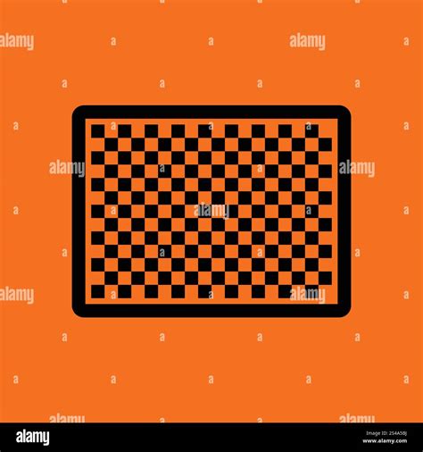 Icon Of Photo Camera Sensor Orange Background With Black Vector Illustration Stock Vector