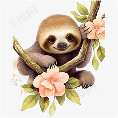 可爱树懒元素立体免抠图案素材图片免费下载 千库网