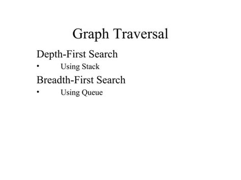Depth First Search Dfs Pptx