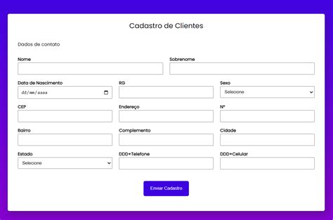 Github Henr Que Formul Rio Formul Rio Feito No Curso De Html E Css