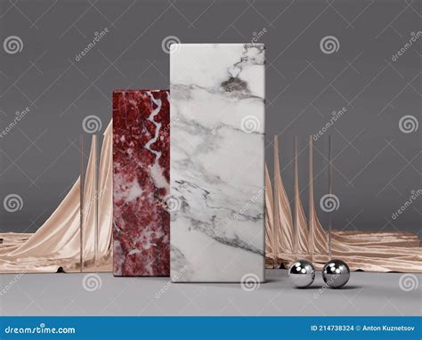 Geometric Composition Of Different Objects 3d Rendering Stock Illustration Illustration Of