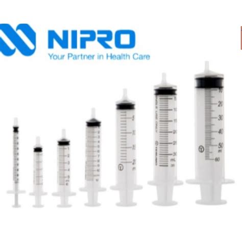 กระบอกฉีดยา ไม่มีเข็ม Nipro Syringe 1 Ml 3 Ml 10 Ml 20 Ml และ 50