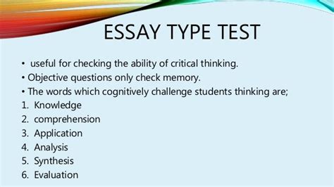 Essay Type Test