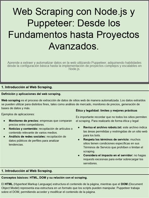web scraping con node js pdf red mundial internet y web
