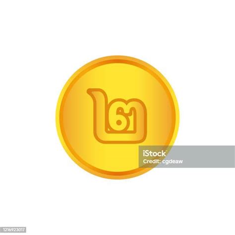 태국 2 바트 토큰 돈 흰색에 고립 금화 유형 태국 통화 두 동전 Thb 플랫 아이콘 스타일 그림 돈 메달 타이 번호 두 기호 가격에 대한 스톡 벡터 아트 및 기타 이미지
