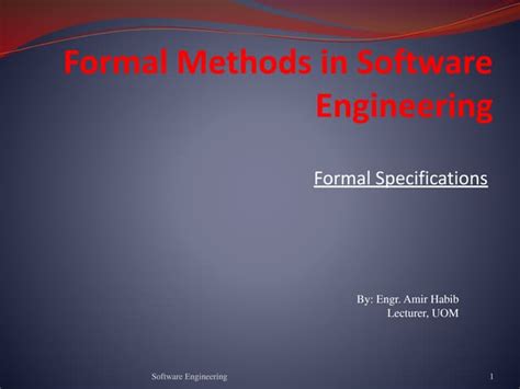 Formal Method Lecture3 Software Engineeringpdf