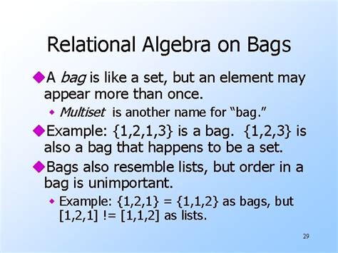 Relational Algebra Operators Expression Trees 1 What Is