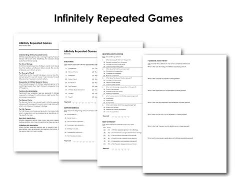 Infinitely Repeated Games Teaching Resources