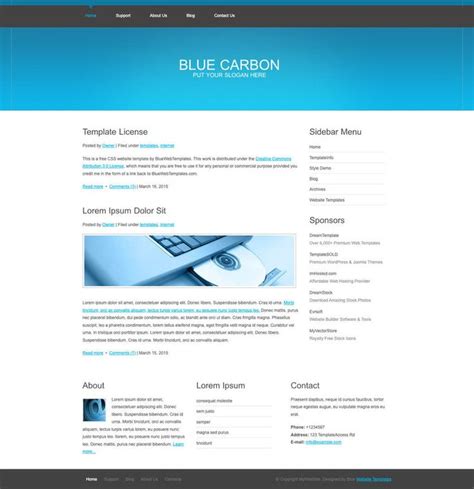The Blue Carbon Wordpress Theme Is Clean And Modern