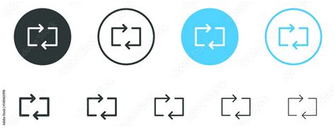 Refresh Icon Sync Repeat And Reload Arrow Icon Symbol Convert Button Sign Recycle Icon Vector
