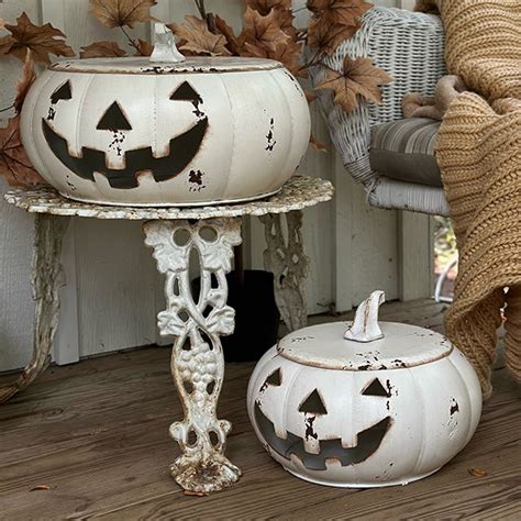 Huge Chippy Metal Jack O Lanterns Set Of Three Decor Steals