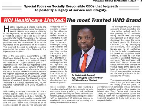 Hci Healthcare Limited The Most Trusted Hmo Brand Hci Healthcare Limited