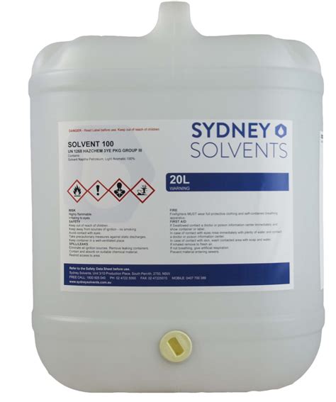 Solvent 100 20 Litre Sydney Solvents