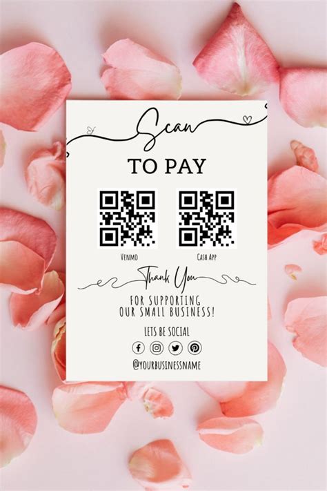 Scan To Pay Template Minimal Modern Small Business Digital Scan Qr Code