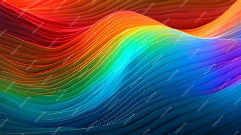 Premium Photo Abstract Composition Of Striped Waveforms Featuring A