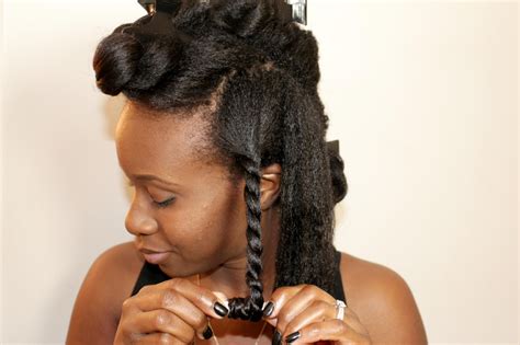 Flat Twist Out Relaxed Hair