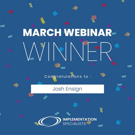 Implementationspecialists Is Marchwebinars Webinars March Winner