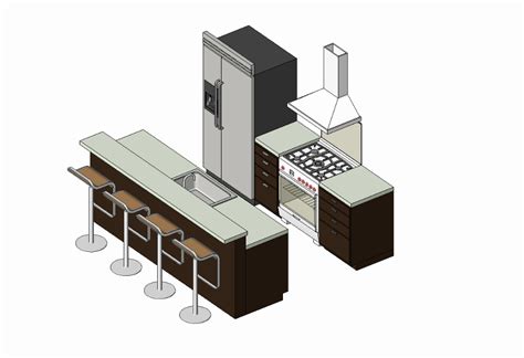 Kitchen Furniture In Rfa Cad Download 197 Mb Bibliocad