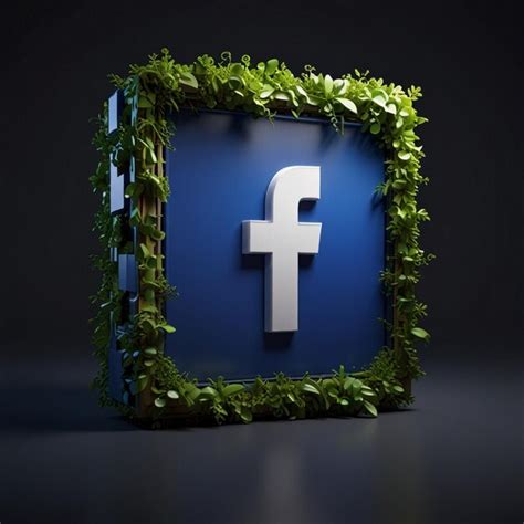 3d Facebook Logo Button Square Shiny Glossy Social Media Icon Ai