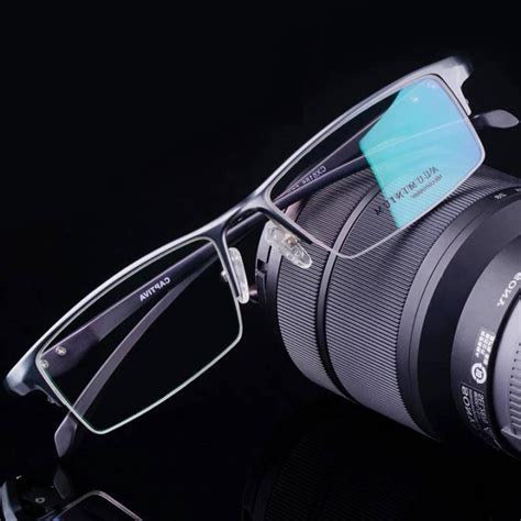 Tik Tok Myopia Glasses Mens Half Frame Pure Titanium Glasses Frame
