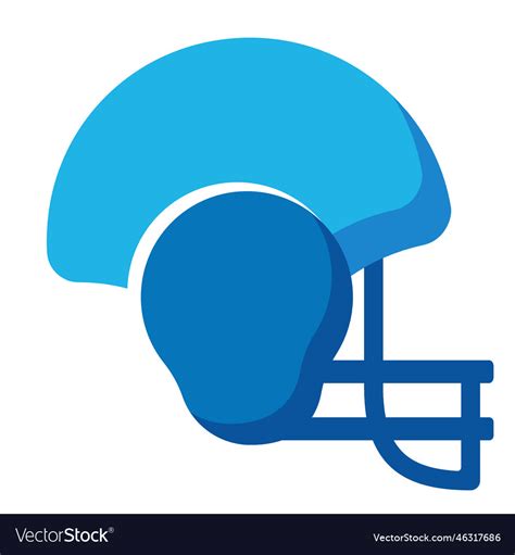 American Football Helmet Flat Icon Football Vector Image