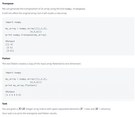 Transpose And Flatten Kickstart Coding