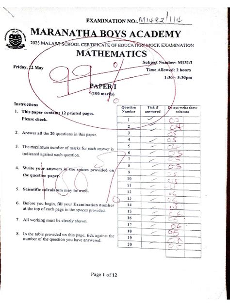Mathematics P1 And P2 Pdf